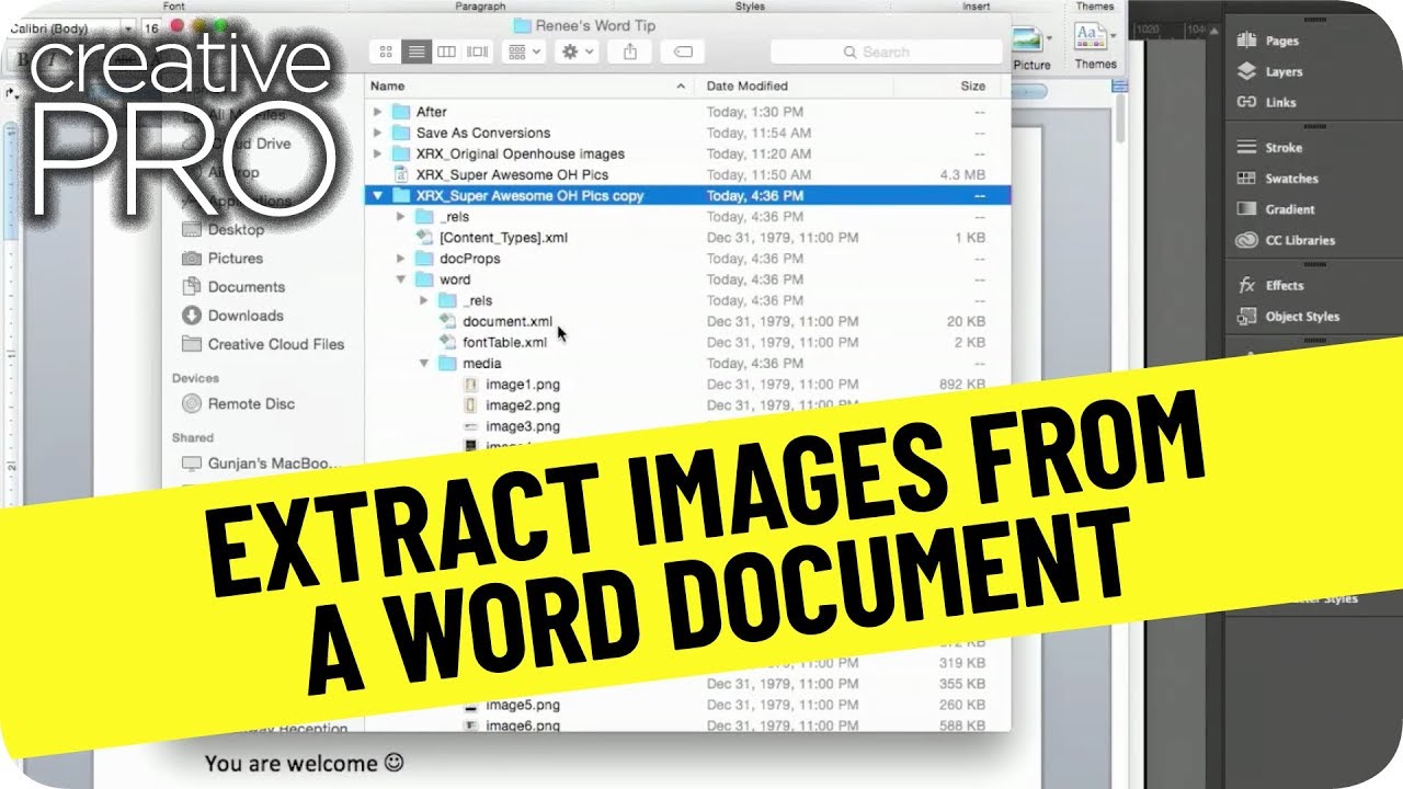 Extract Images from a Word Doc ft. Renée Brisson-Khan // Three Minutes ...