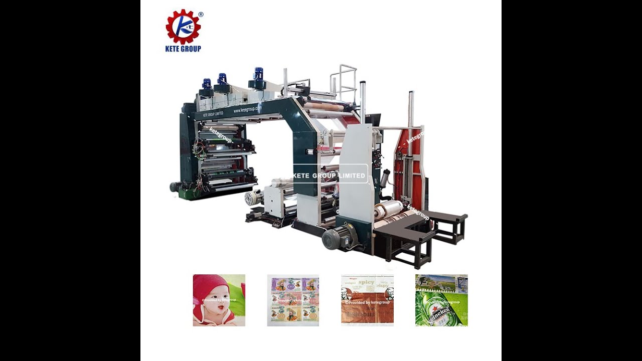 KTPF BP 6 Color Flexo Printing Machine - YouTube
