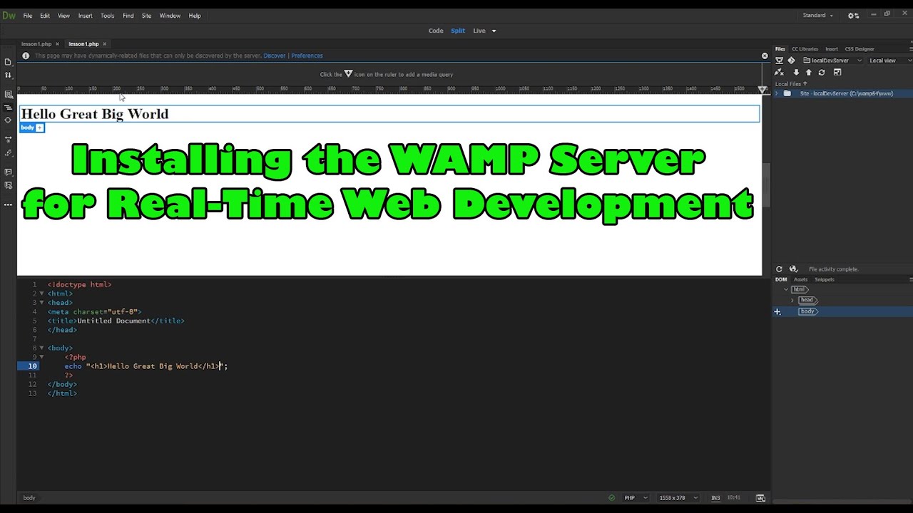 Installing a WAMP Web Development Server - YouTube