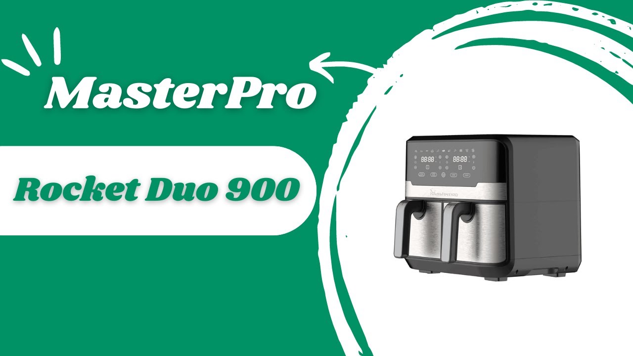 Freidora Sin Aceite Doble MasterPro Rocket Duo 900 - YouTube