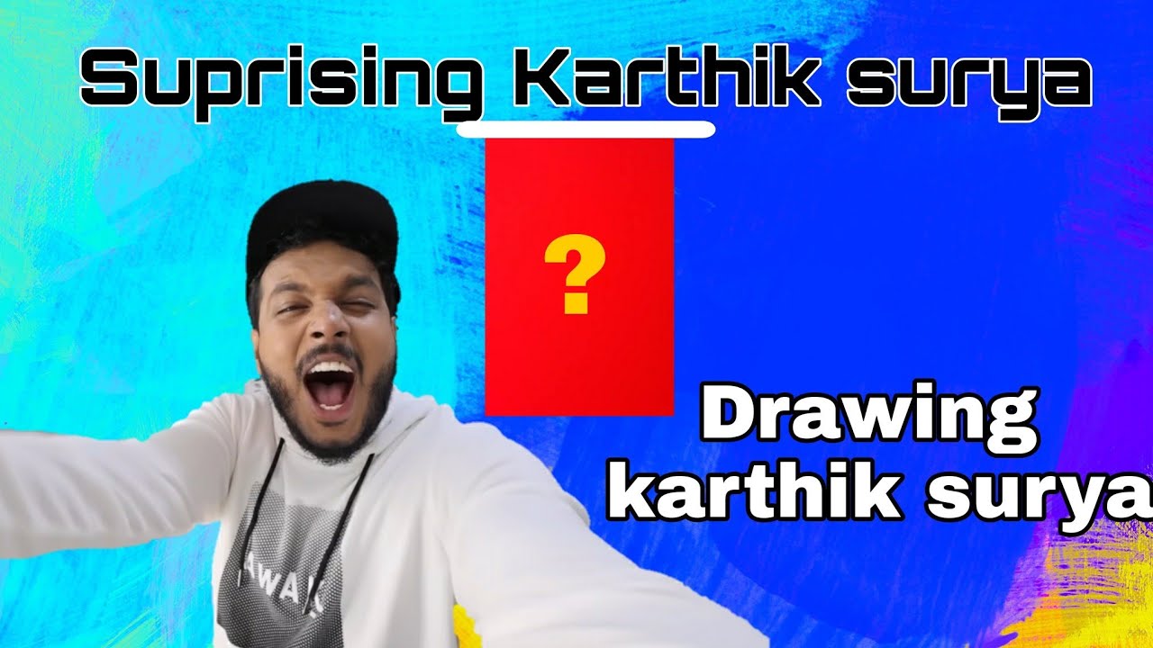 Suprising karthik surya 🤩 | Drawing karthik surya | NIKHIL'S ART - YouTube