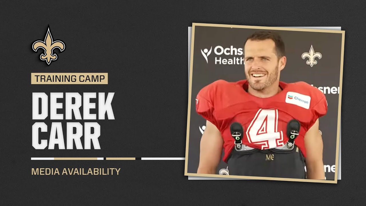 Derek Carr talks NFL Preseason, Saints Offense | Saints Training Camp ...