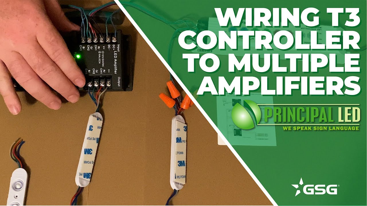 How to Wire Principal LED T3 Controller to Multiple Amplifiers - YouTube