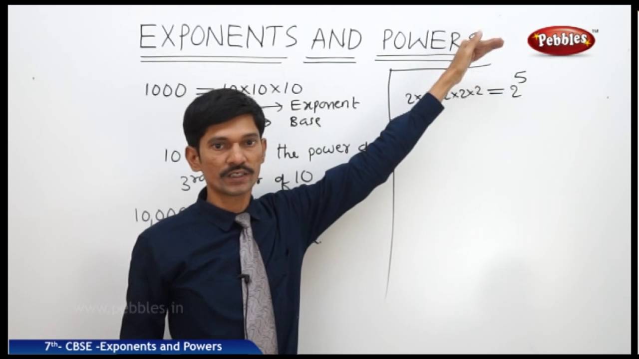 Exponents and Powers | Class 7th Mathematics | NCERT | CBSE Syllabus ...