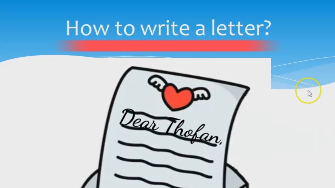 WRITING LETTERS FOR KIDS II HOW TO WRITE A LETTER - YouTube
