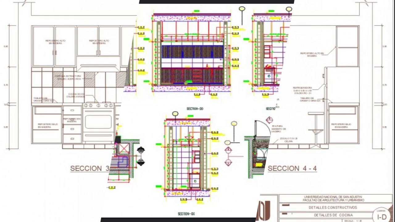 Top 10 Creative 2d Kitchen interior details in auto cad format kajal ...