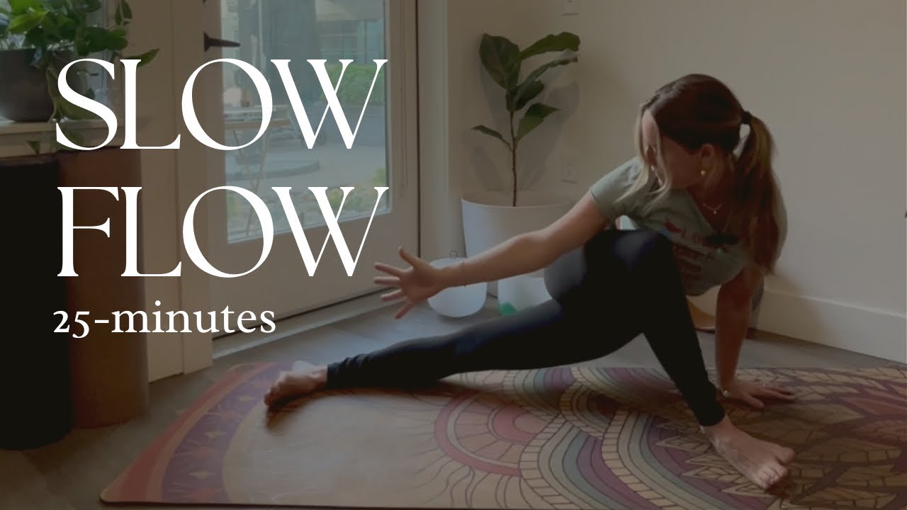 25 Minute Yoga Slow Flow | Gentle Warm Up & Free Flowing Sequence - YouTube