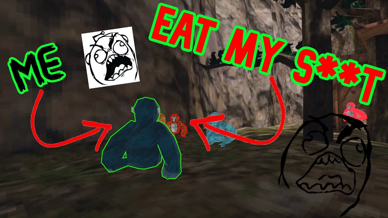 Gorilla tag funny moment's (eat my POOP) - YouTube