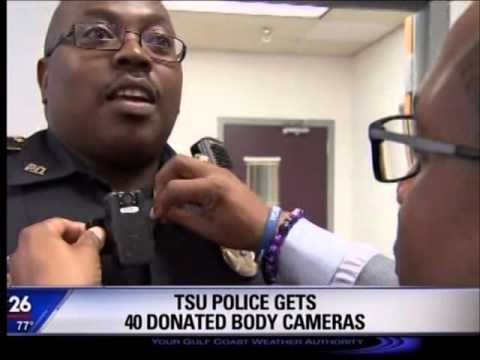 WOLFCOM Donates Police Body Cameras to TSU Police Department - YouTube