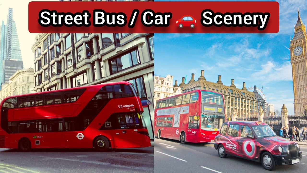 Car / Bus street Views Video // Amazing Bus Street Scenery ...
