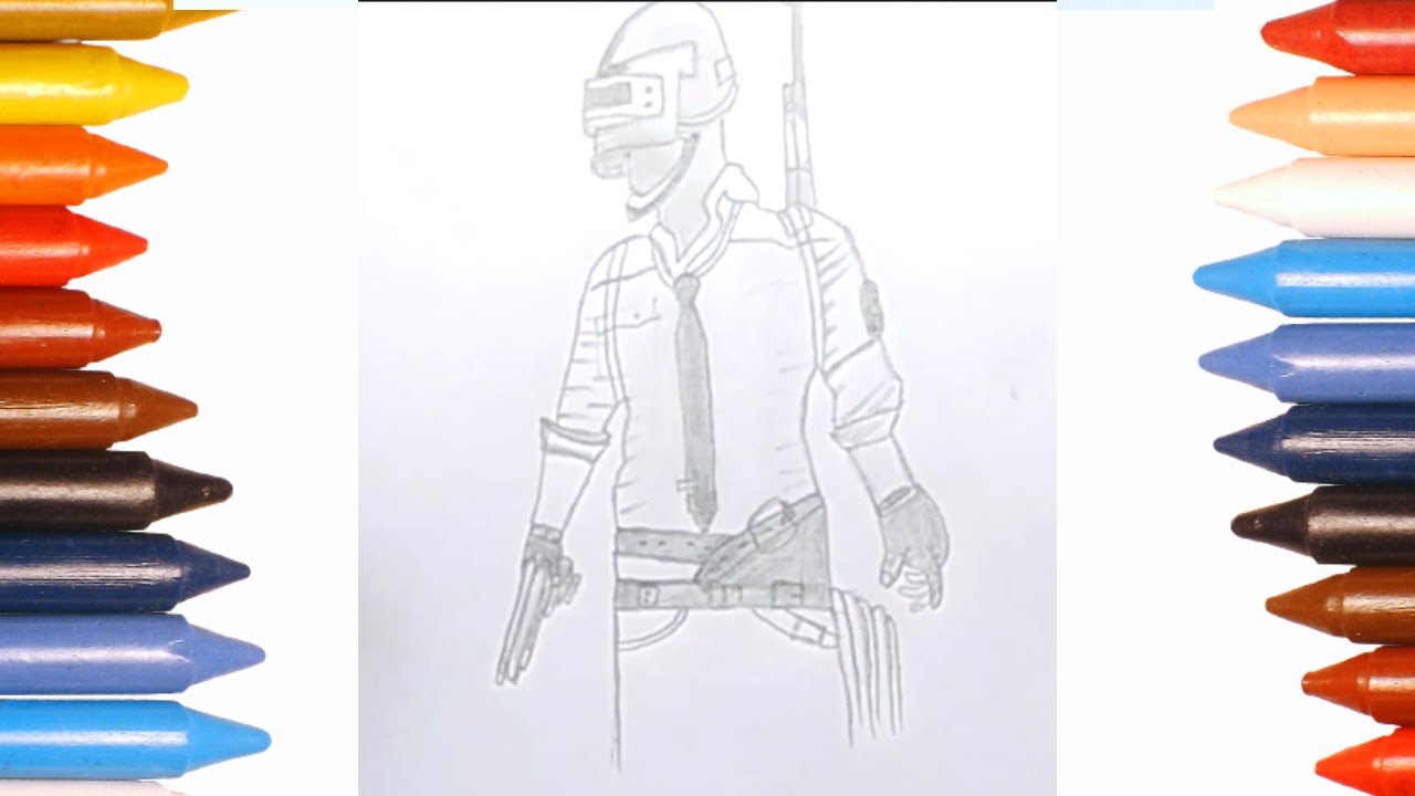 BGMI Drawing | How to draw BGMI Character - YouTube
