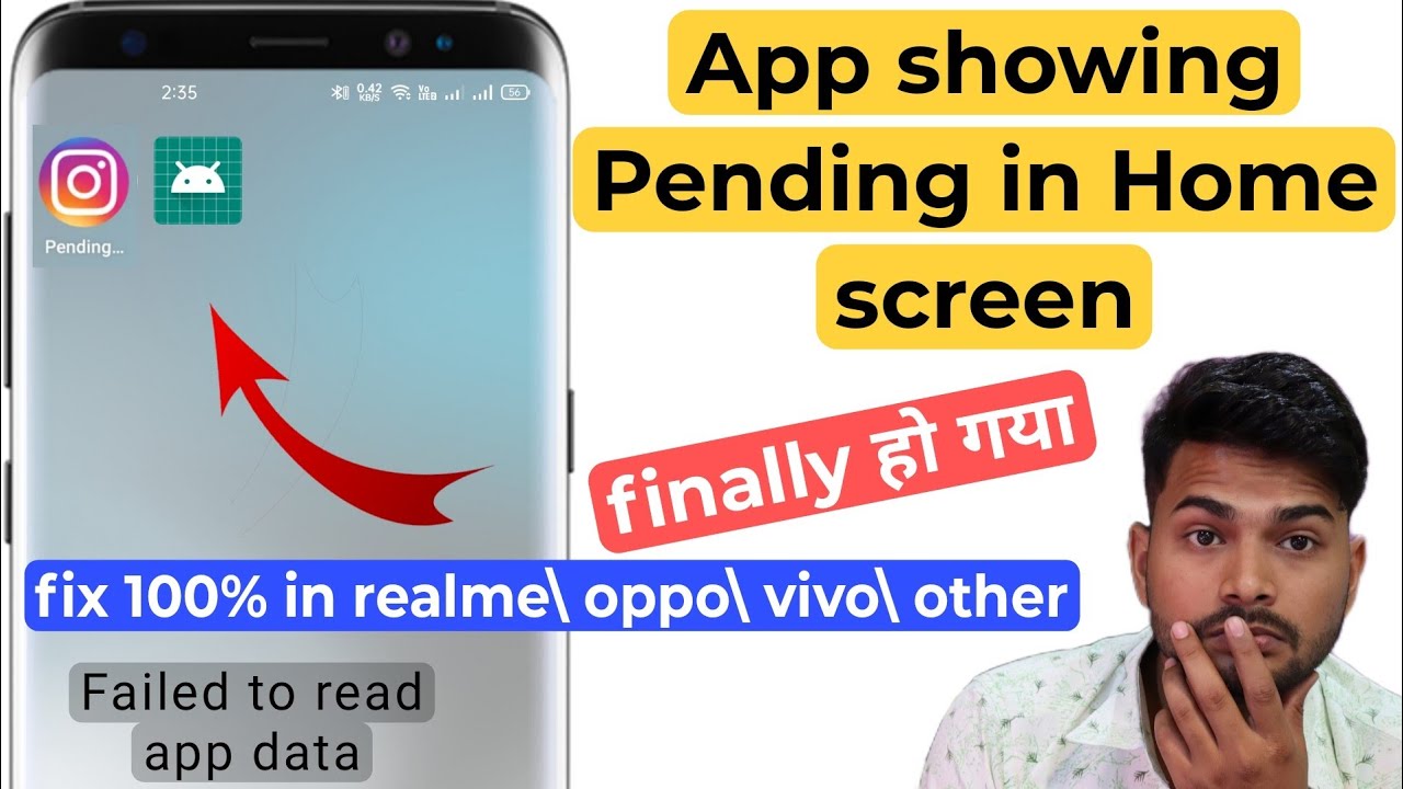 App Showing Pending In Home Screen problem fixed in (realme,oppo,vivo ...