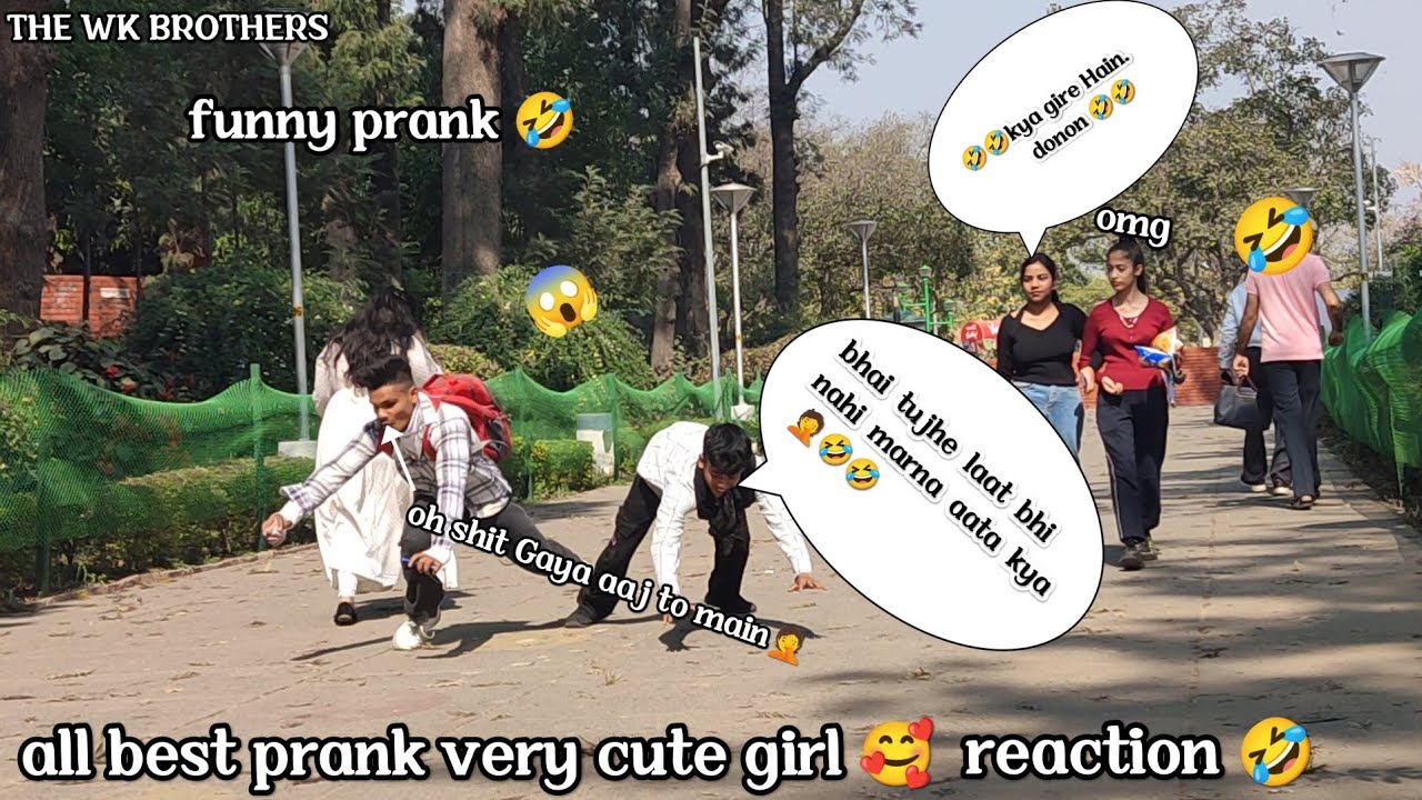 All best prank very cute girl reaction funny prank 🤣#viral - YouTube