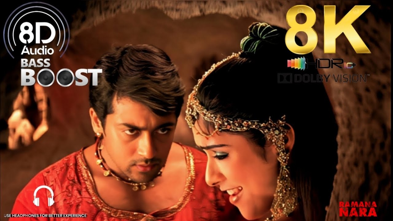 Rangola hola 8K Video Song 8D SOUND BOSS BOOSTER 5.1 Audio Gajini Surya ...