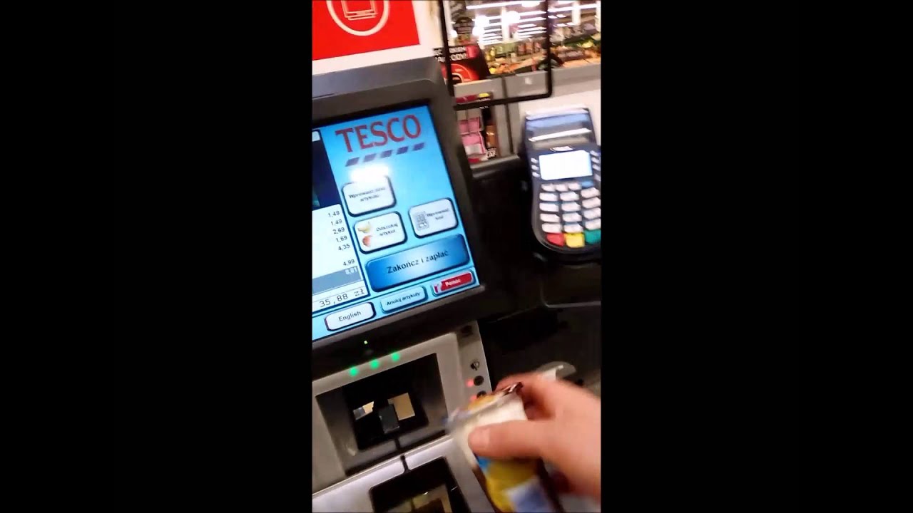 #40 Познань Касса самообслуживания в Tesco - YouTube
