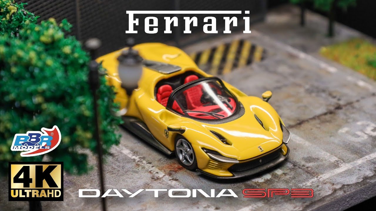 BBR Model 1:64 - Ferrari Daytona SP3 Giallo Modena l Cinema Shot 4K Die ...