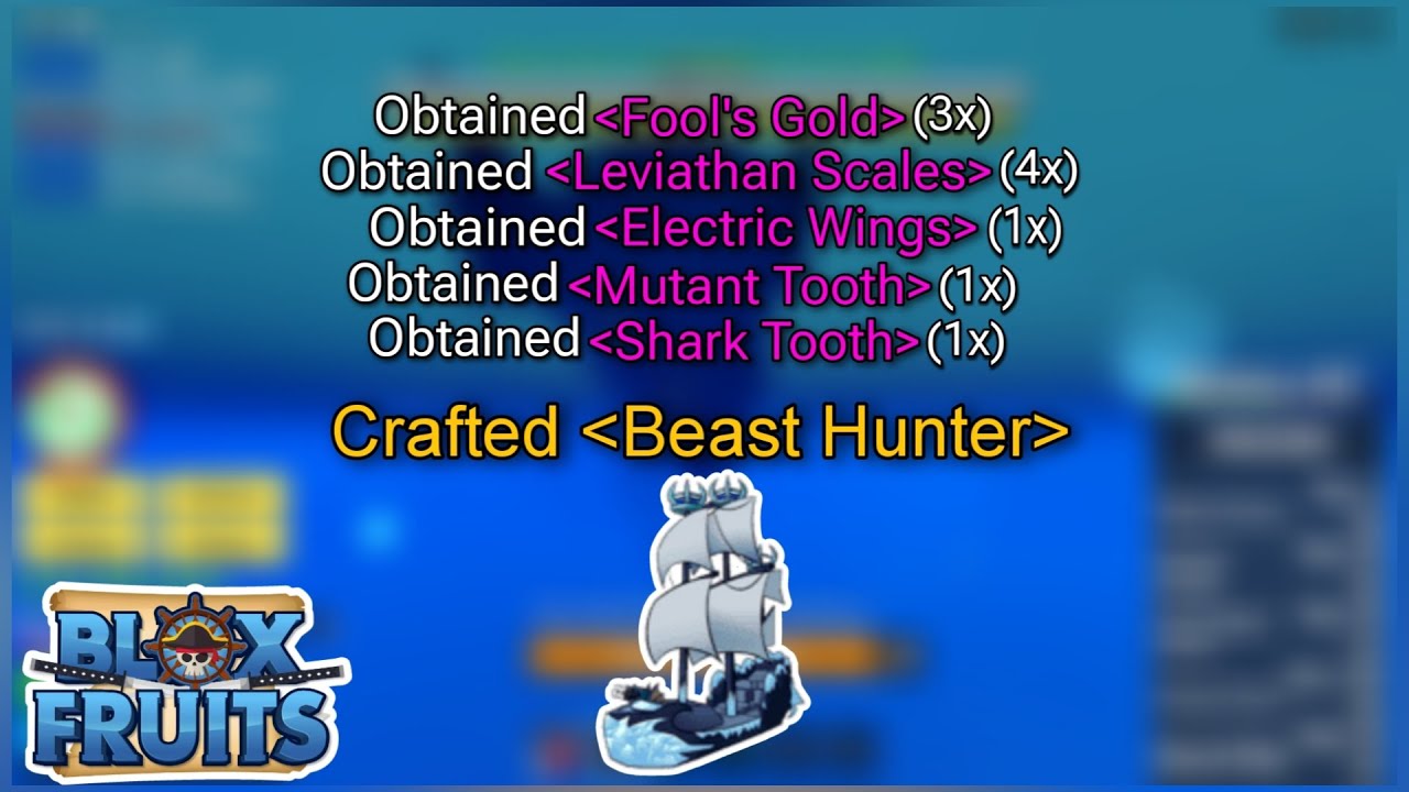 How to get BEAST HUNTER BOAT - Blox Fruits | How to get Materials for ...