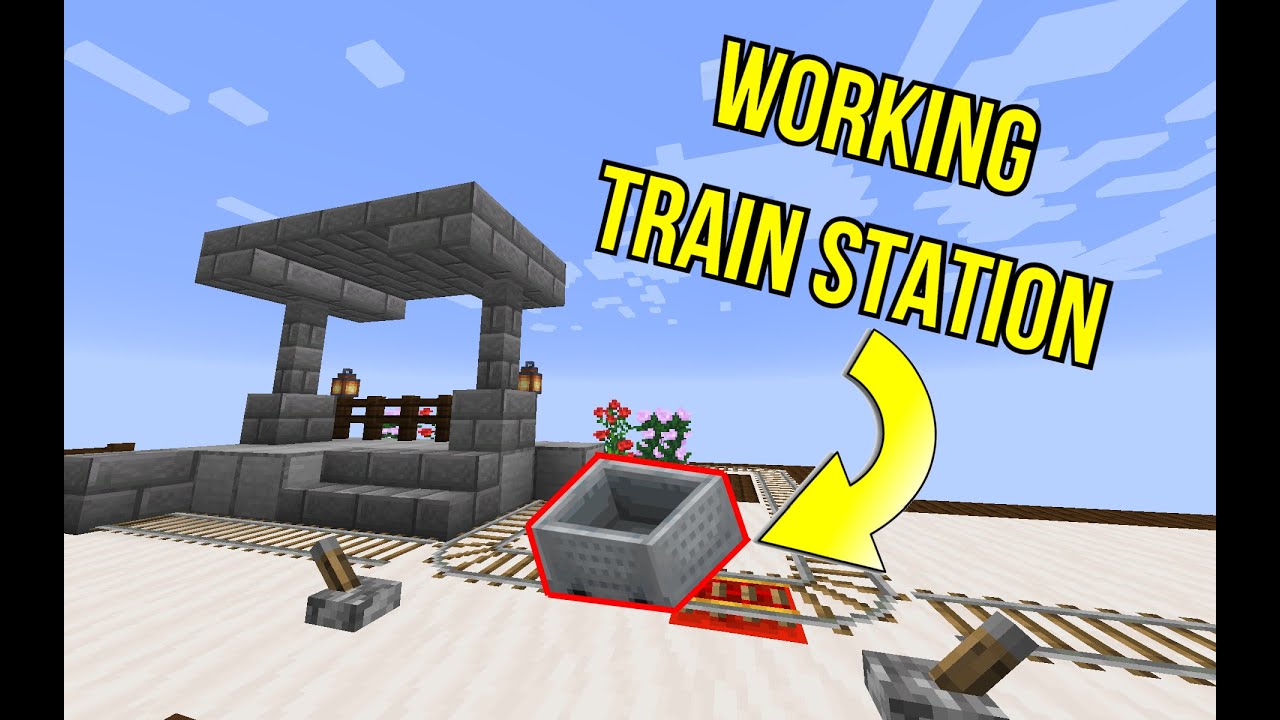 Making a WORKING TRAIN STATION - Minecraft 1.16 - YouTube