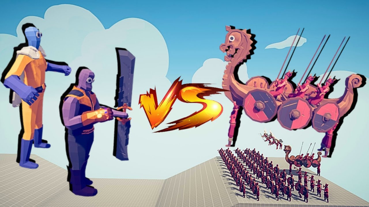 VIKING TEAM vs BOSS UNITS TEAM - Totally Accurate Battle Simulator TABS ...