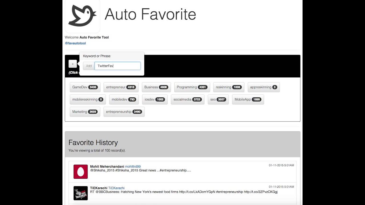 Twitter Auto Favorite - Auto Removal & Auto Retweets https://www ...