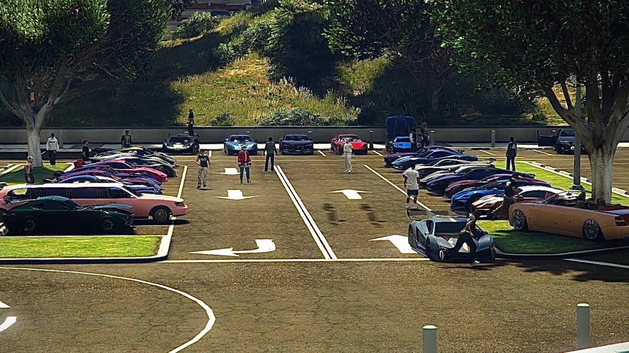 GTA 5 CLEAN CAR MEET (PS4) - YouTube