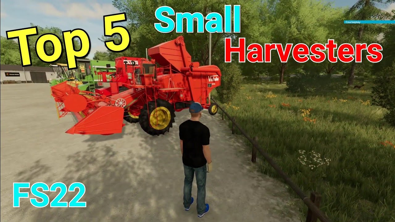 Top 5 Small Harvesters, in-game mod hub Farming Simulator 22 - YouTube