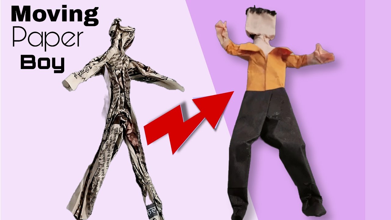 Moving Paper Boy 👦 💙 | Articulated Paper Boy | Moving Paper Toy | Paper ...