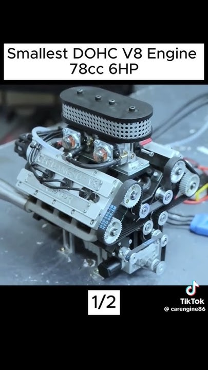 Smallest RC DOHC V8 Engine 78CC 6HP #rc #v8power #nitroengine #racing # ...