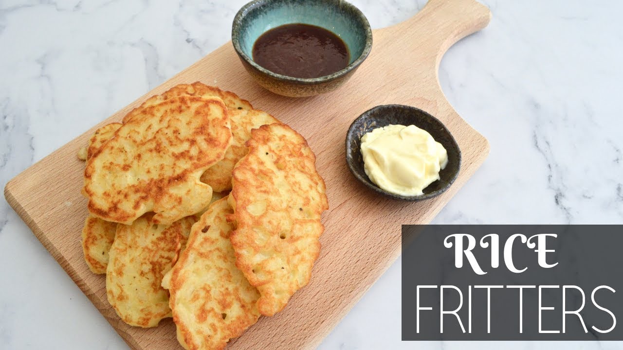 Rice Fritters - How to use Leftover Rice - YouTube