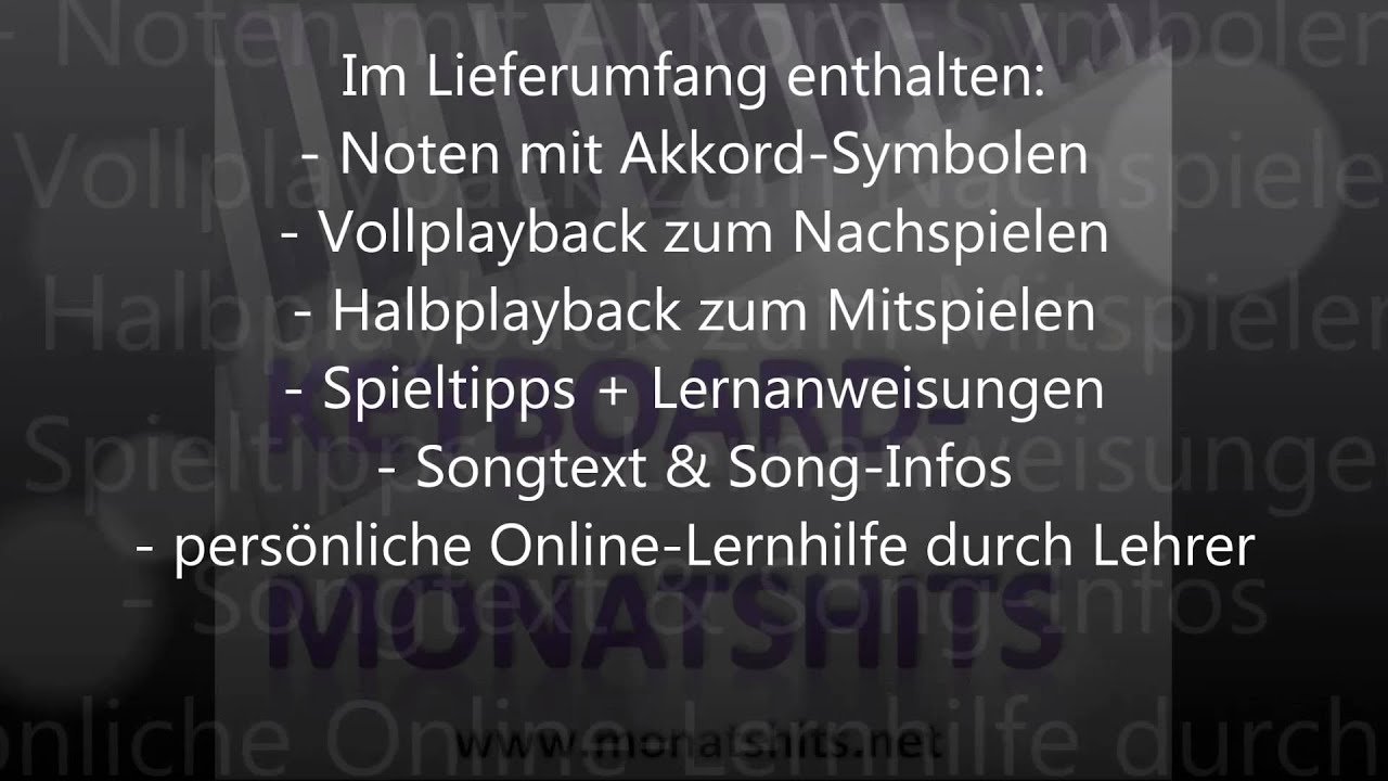 Keyboard Noten inkl. Playback - RAMBLIN' ROSE - Captain Cook - YouTube