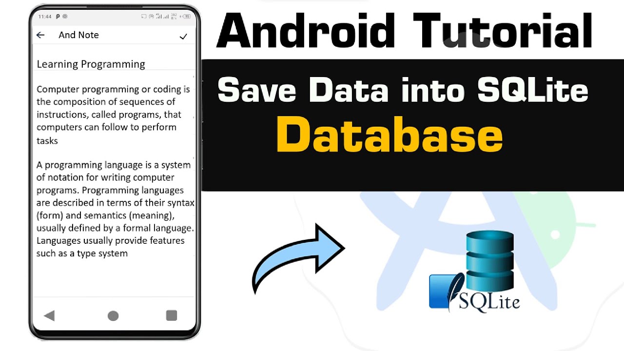 How to insert data into SQLite database in android studio - YouTube