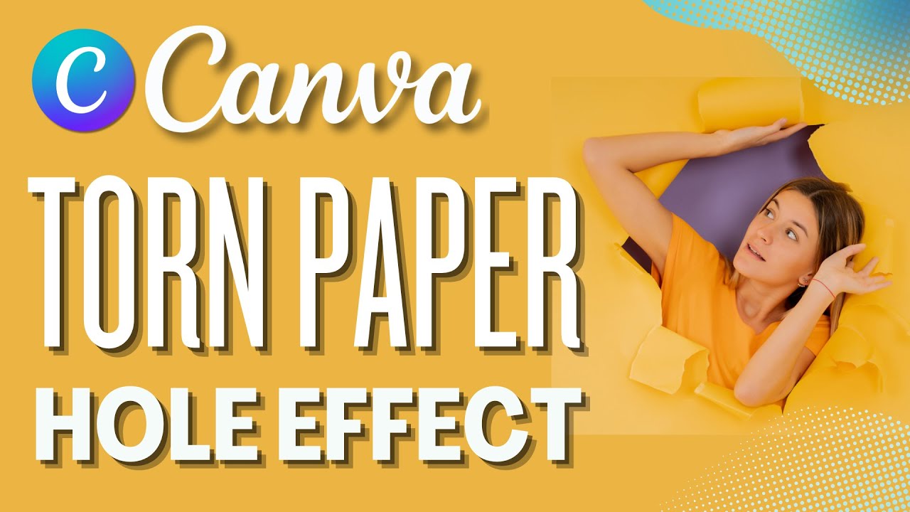 How To Pop Out Of A Ripped Paper Hole In Canva Pro - YouTube