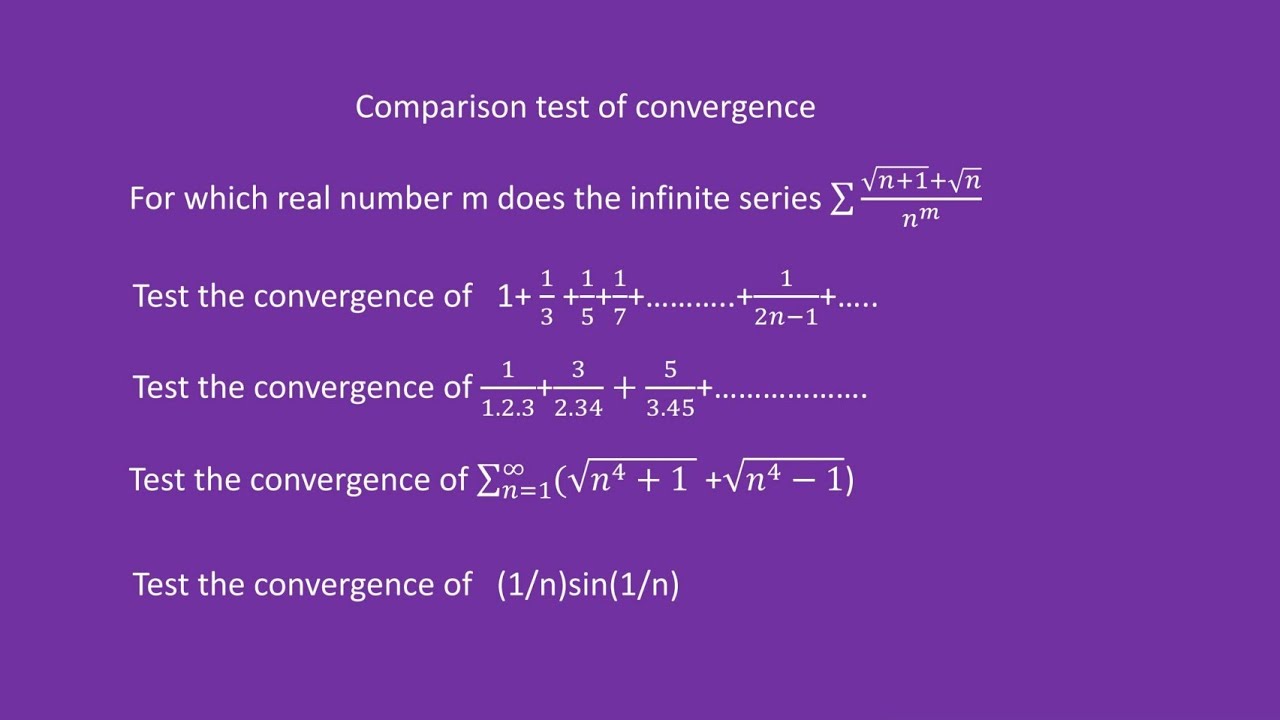 Comparison test (real analysis) - YouTube