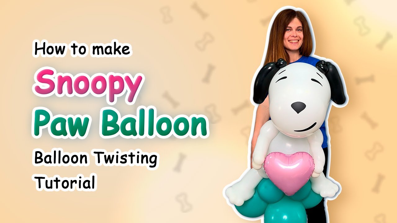 How to make Snoopy Paw Balloon | Balloon Twisting Tutorial - YouTube