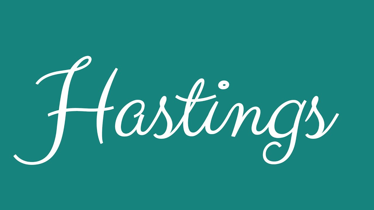 Learn how to Sign the Name Hastings Stylishly in Cursive Writing - YouTube