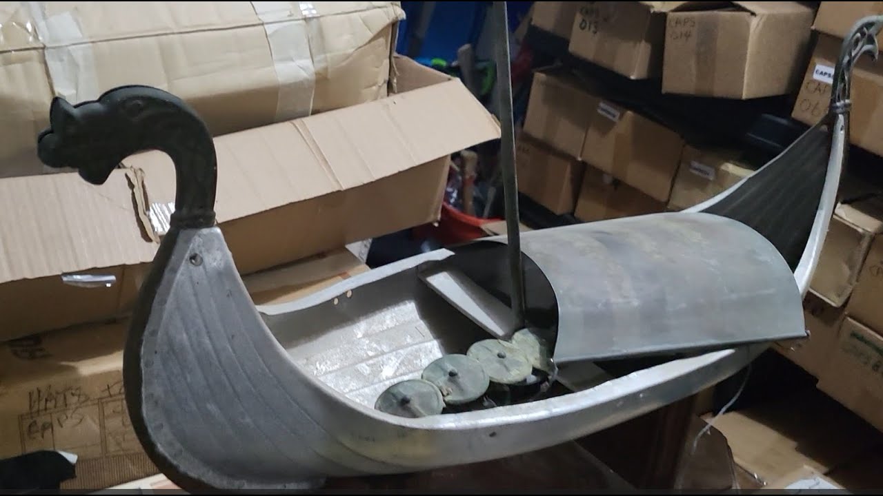 I found an Amazing Metal Viking Ship to restore for only 5 bucks - YouTube