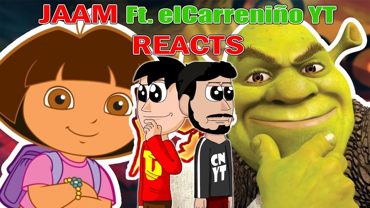 JAAM (ft. elCarreNiño YT) Reacts: DORA VS. SHREK - BATALLA DE RAP (de ...