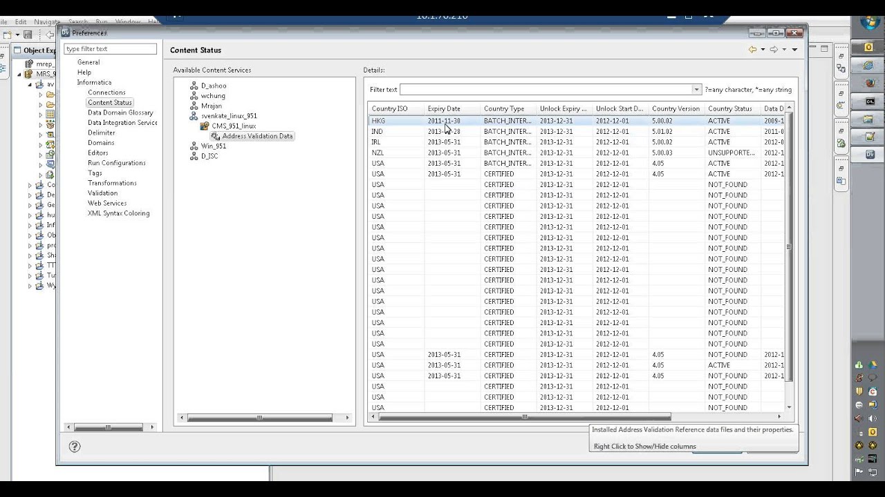 Verify address content status in Informatica 9.1.x-9.5.1 - YouTube