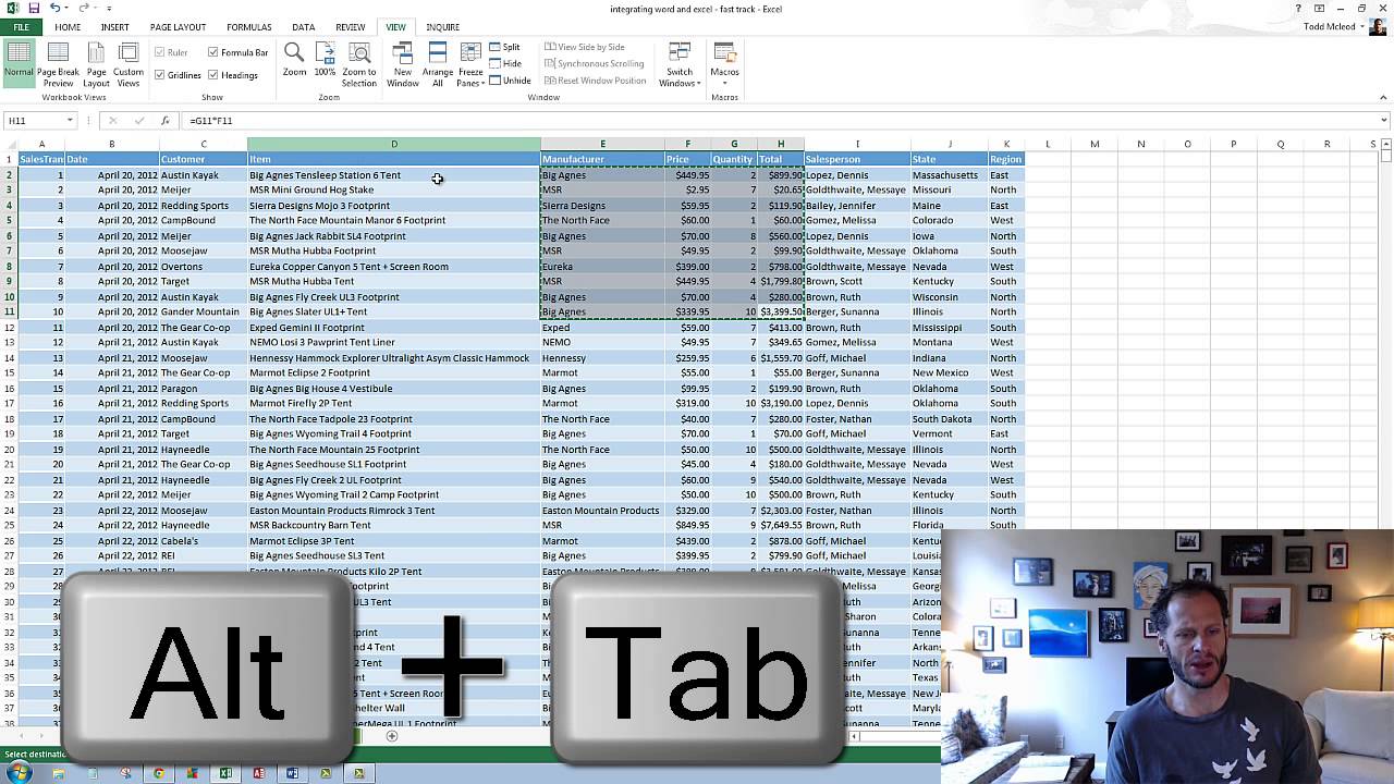 Excel Training 52 Integrating Word And Excel Youtube