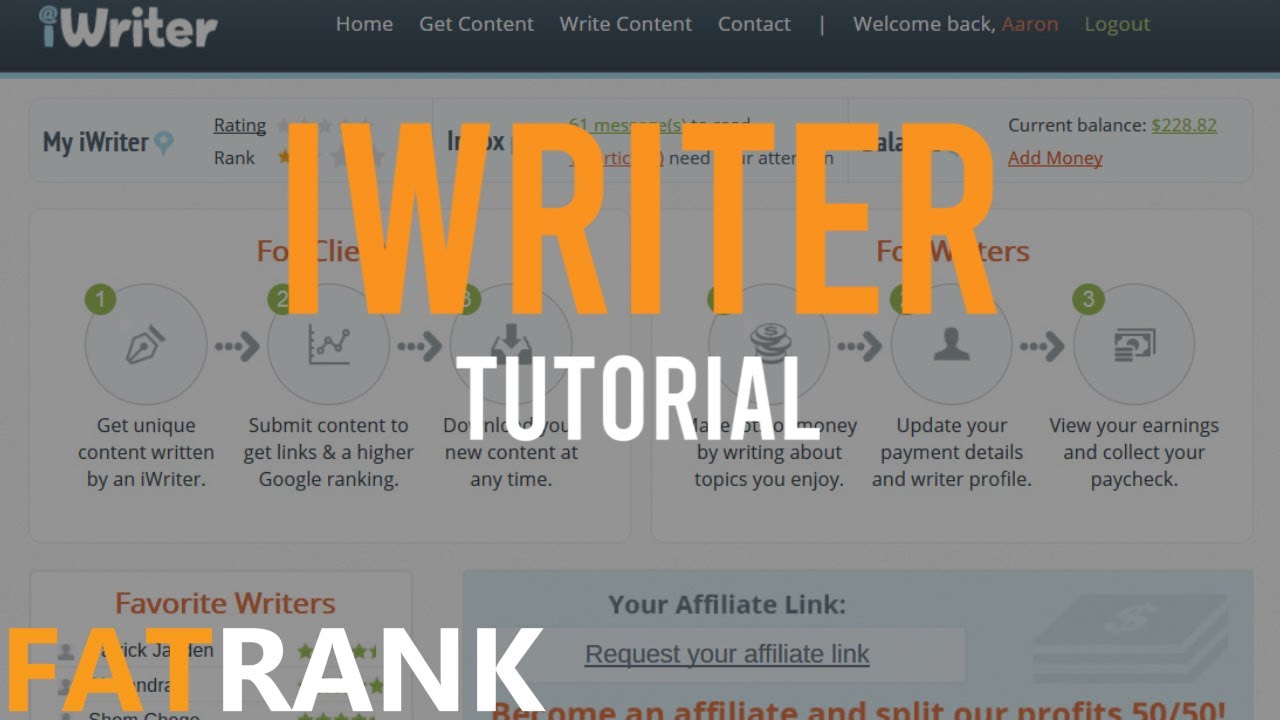 How To Use iWriter | FatRank Tutorial - YouTube