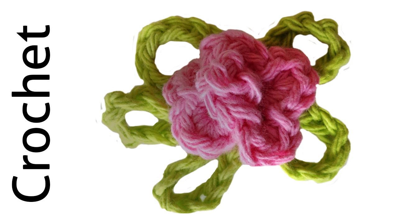 Mini Rose Free Crochet Pattern - Right Handed - YouTube