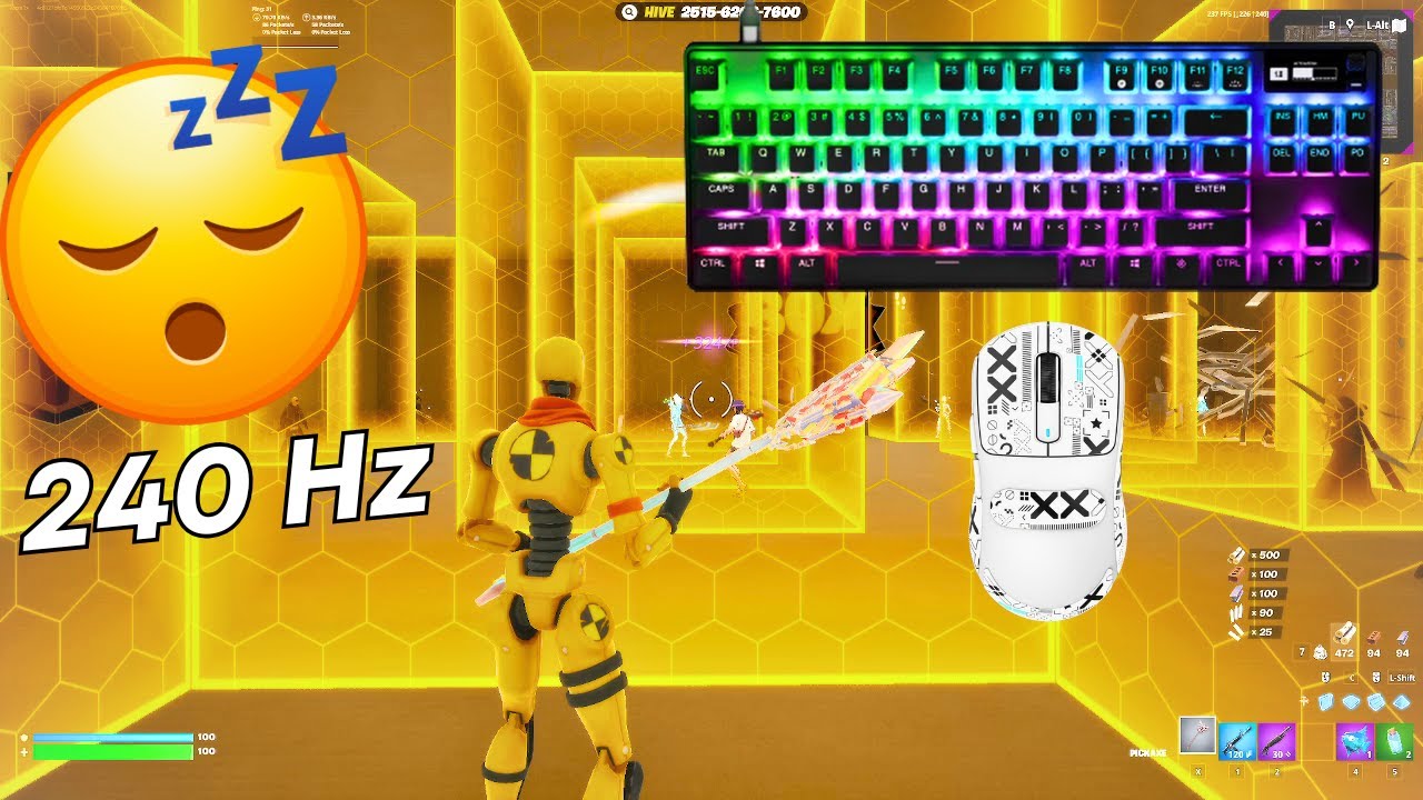 SteelSeries Apex Pro Mini ASMR😴 240 FPS Fortnite Satisfying Box Fights ...