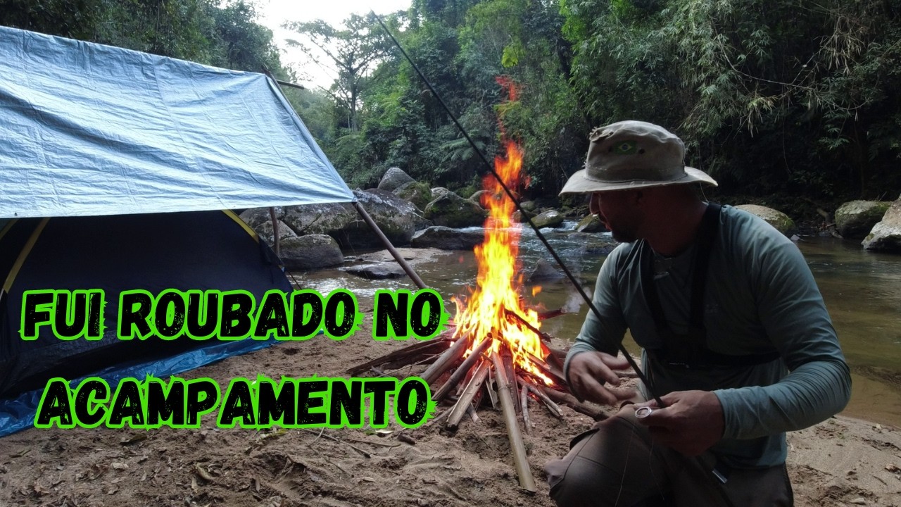 Pescaria e acampamento na mata fechada - YouTube