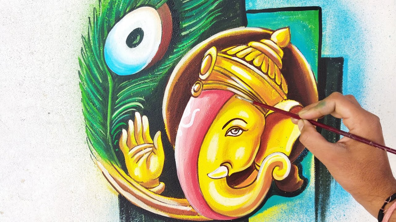 New design ganesh Marriage Painting || New Marriage Design || Art Anshu ...