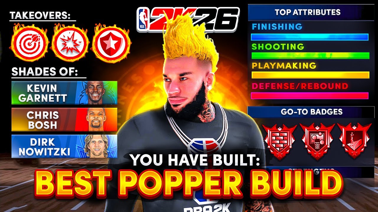 BEST POPPER BUILD NBA 2K26! COMP STAGE/PARK BIG MAN BUILD! - YouTube