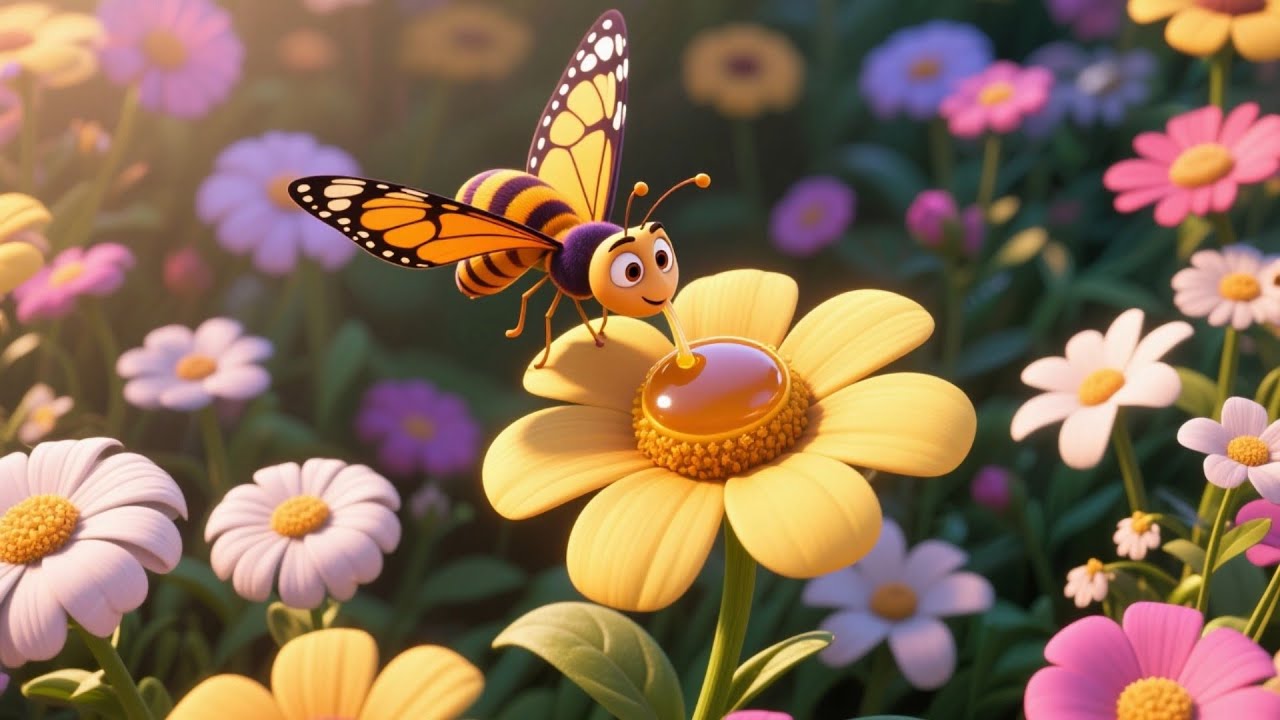 The Singing Bee 🐝🎶 | Sweet Nursery Rhyme for Kids Buzzing Bee World 🌼🐝 ...