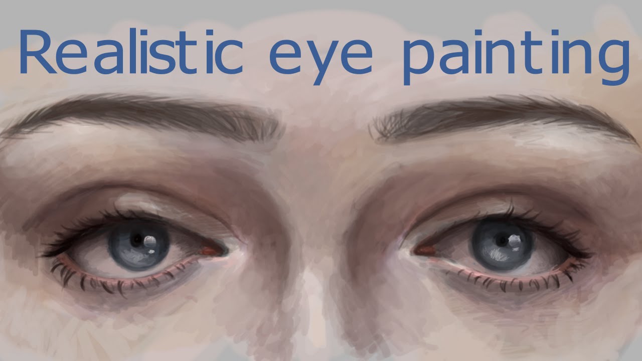 Realistic eye painting in Krita - YouTube