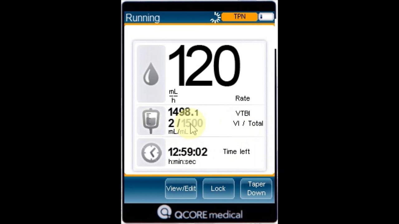 TPN Running Screen Review On The Sapphire Infusion Pump | Eitan Medical ...