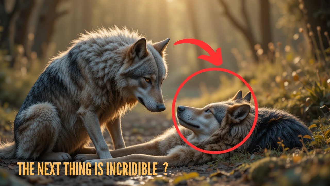 An Elderly Wolf Approaches a Dying German Shepherd – What Happens Next ...