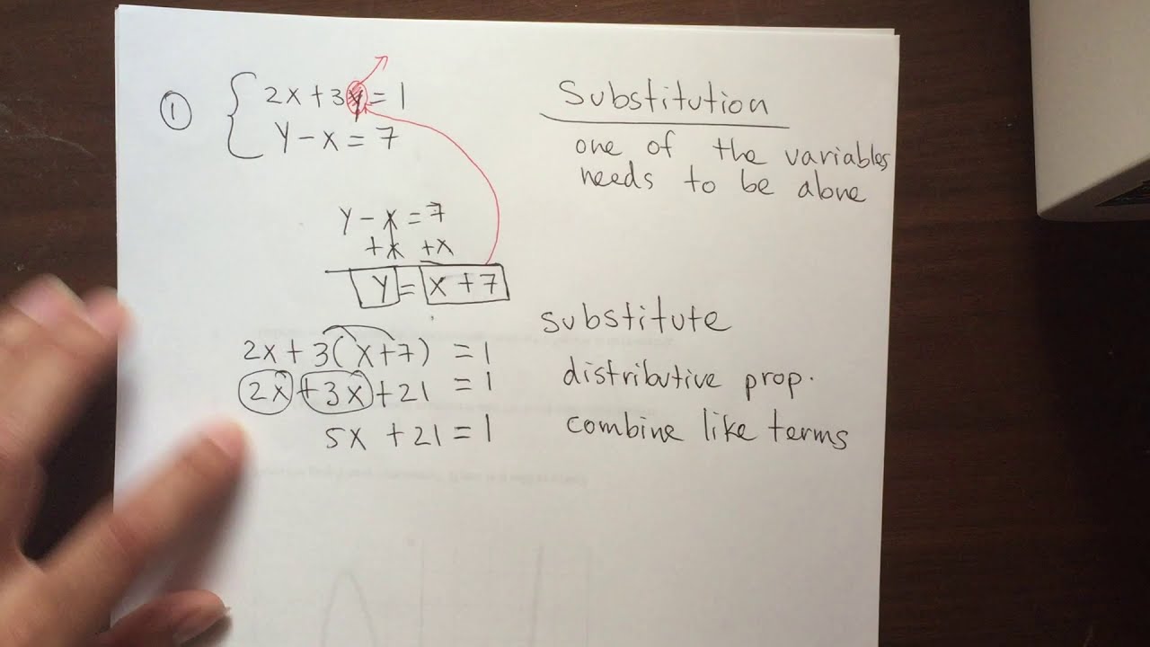 4.11 was 5.11 Substitution by altering equations - YouTube
